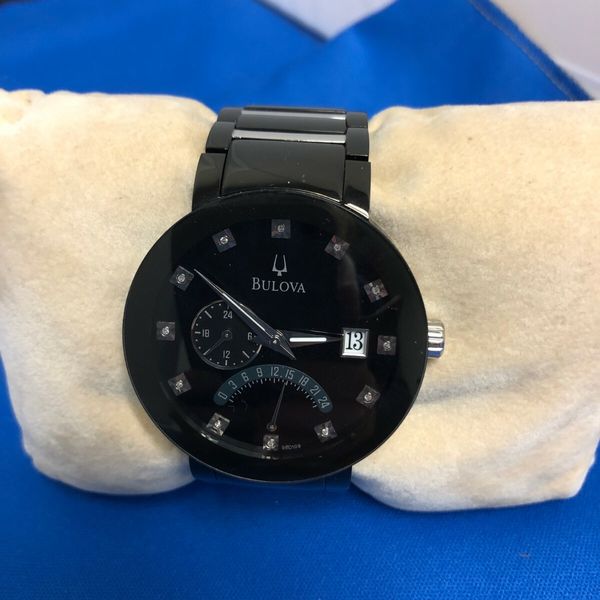 Bulova Men's Diamond Two Tone Stainless Steel Watch 98D109 ...