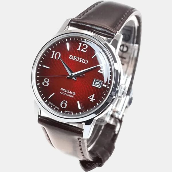 *BRAND NEW* Seiko Presage Cocktail Time Red Dial Leather Band Men's ...