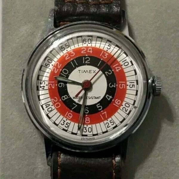 1972 Vintage Timex Sprite Roulette Watch â Bullseyeâ - Very Clean ...