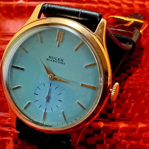 VINTAGE ROLEX MARCONI HAND WINDING NiCE TONE DIAL 1950 WRISTWATCH ...
