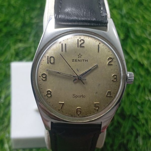 Vintage Zenith Sporto 17 Jewels Golden Dial Watch | WatchCharts Marketplace