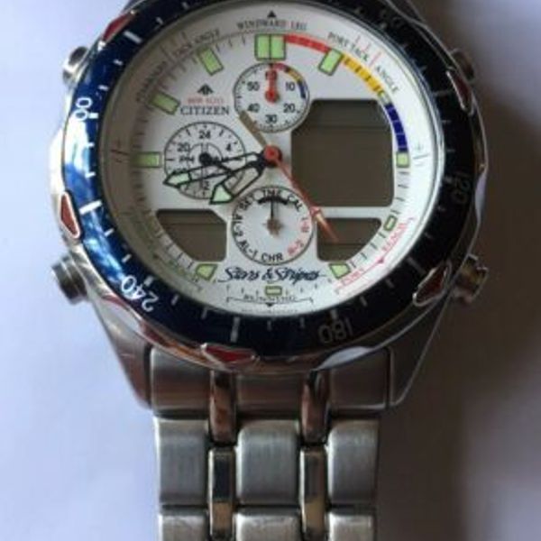 CITIZEN PROMASTER STARS & STRIPES AMERICAS CUP 2000 YATCHING QUARTZ ...