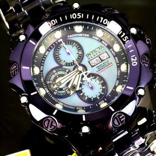 Invicta Reserve Venom Fusion Swiss Made Sellita SW500 Purple Automatic ...