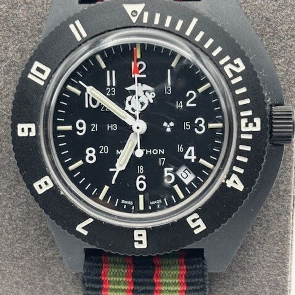 Marathon US Marine Corps 41mm Black NAV-D Type II Military Watch ...