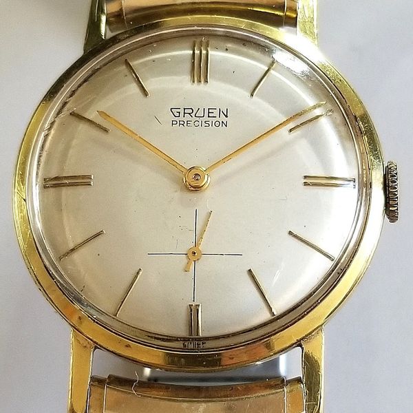 GRUEN PRECISION 510 'JAMES BOND' SWISS VINTAGE 33 MM GP CASE WIND UP ...