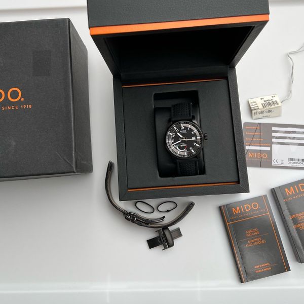 [$500 USD] Mido Multifort Automatic Power Reserve Indicator Black Dial ...