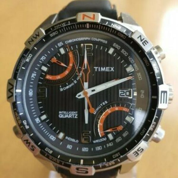 TIMEX Men’s Watch T49866 Intelligent Quartz Fly Back Chrono Compass ...