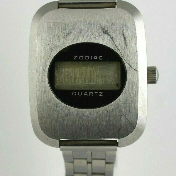 Vintage Zodiac Epsa Optel Quartz LCD Digital Men's Watch 1970s ...