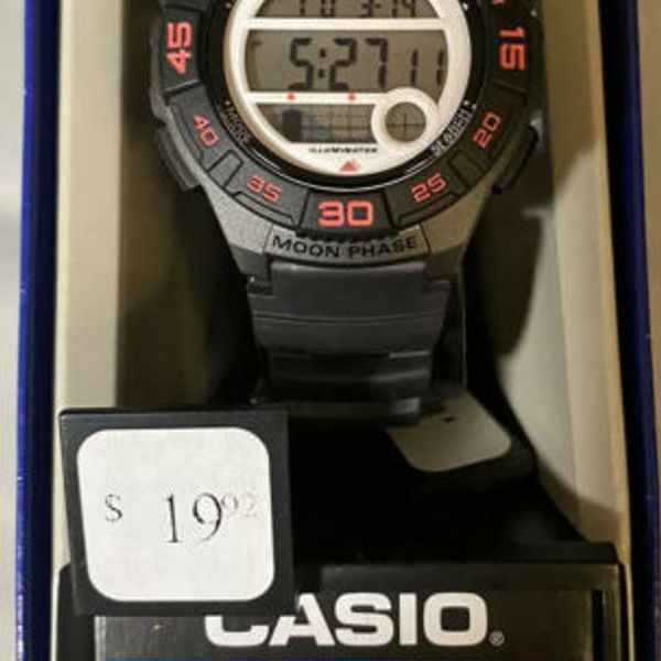 Casio Ladies' Sports Grey Resin Band Watch LWS1100H-8AKC Tide Moon ...