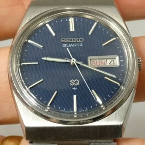 Seiko SQ 7123-8310 quartz. Vintage January 1980. Blue dial | WatchCharts