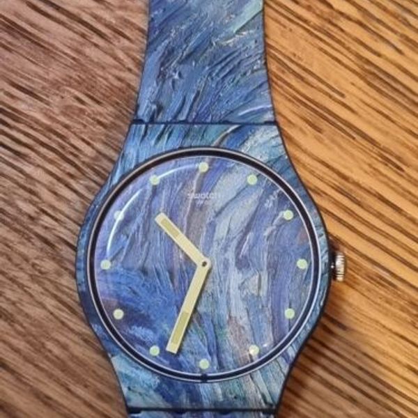 OROLOGIO SWATCH x MoMA SUOZ335 Van Gogh THE STARRY NIGHT Come Nuovo ...