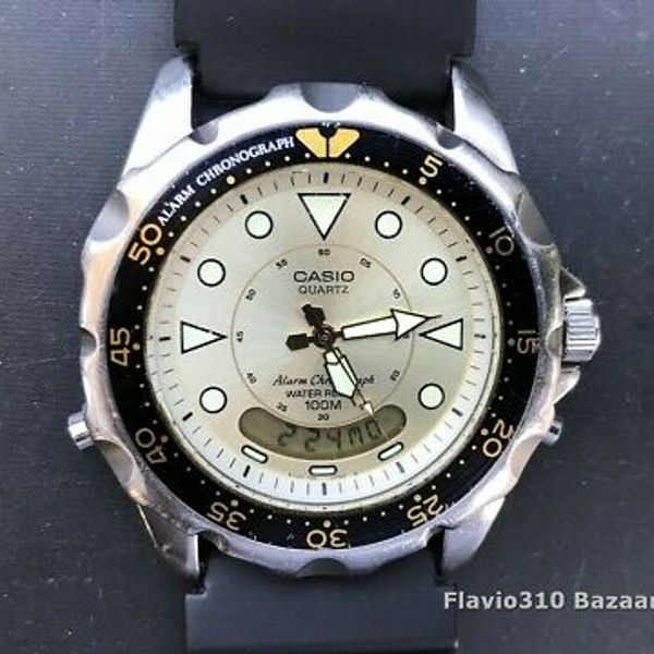 Vintage CASIO AD-520 (388) "SMILEY" JAPAN DM 42mm Dive watch - New ...