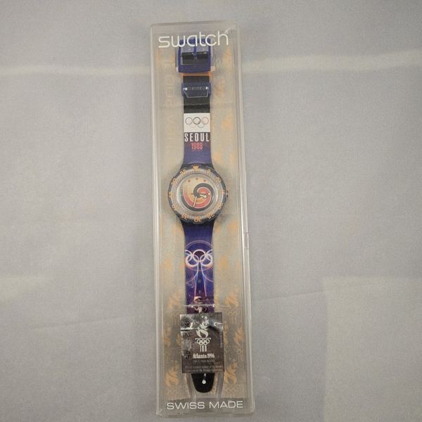 Swatch Scuba 200 Vintage Watch, Seoul 1988 Atlanta 1996, Swiss Quartz ...