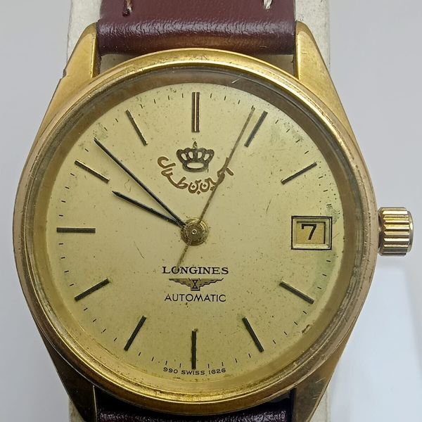 VINTAGE LONGINES AUTOMATIC JORDAN KING ALHUSSAIN BIN TALA GOLD PLATED ...
