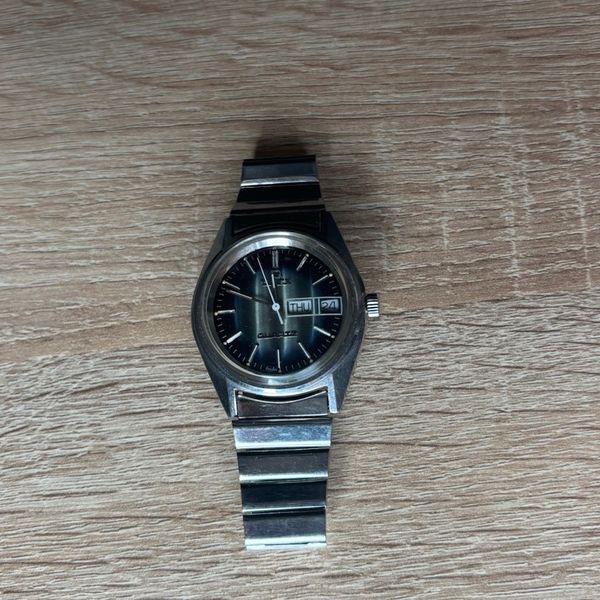 Working Timex Q Quartz Falcon Eye 1977 Mens Vintage Watch Quartz Green ...