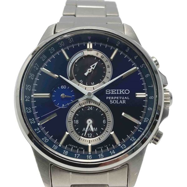 used] SEIKO SEIKO spirit smart chronograph SBPJ003 blue solar men's ...