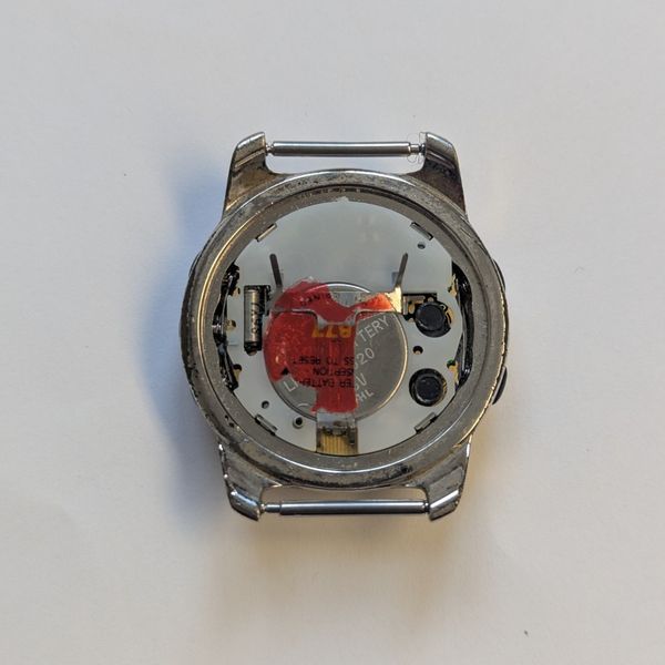 Timex Microsoft Data Link Vintage 1990s Wrist Watch 37mm Gold Bezel LCD ...