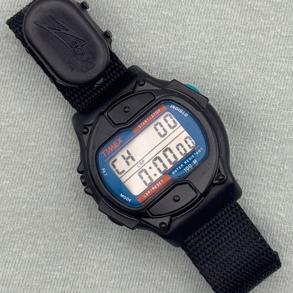 1992 Vintage Timex MEN'S Stealth Digital Watch - BLACK - RARE - Indiglo ...
