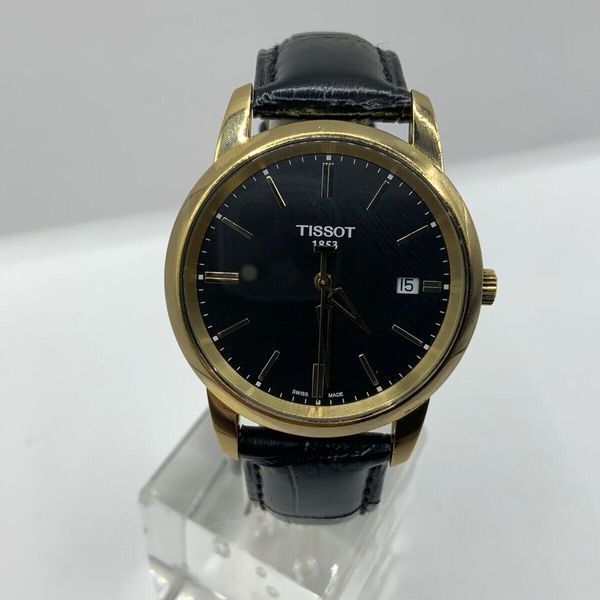TISSOT â CLASSIC DREAMâ GOLD & BLACK DIAL 38MM SWISS QUARTZ WATCH ...