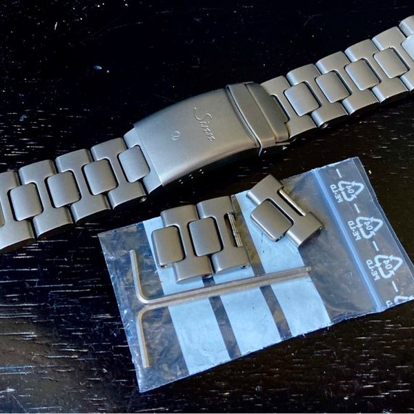 Sinn U1 U2 UX Tegimented stainless steel bracelet strap 22mm EZM 5 ...