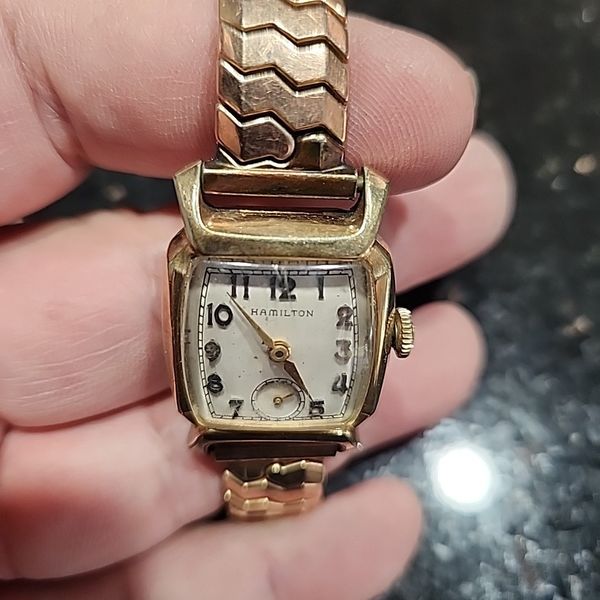 Hamilton Reagan Tank Style Wrist Watch Vintage 1930s 10k Gold Filled ...