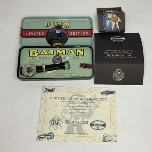 1994 DC Comics BATMAN No. 1 Limited Edition Fossil Collector's Watch ...