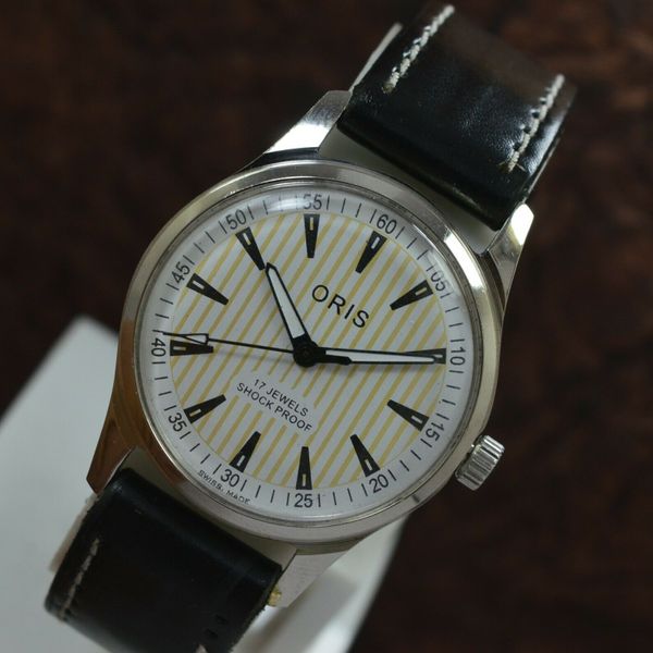 Beautiful Oris Hand Wind 17 Jewels FHF ST- 96 Mechanical Men's Wrist ...