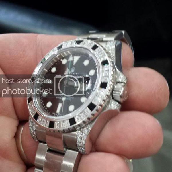 FS: 116710 GMT Master II Ceramic Custom Diamond Bezel & Lugs - Like New ...