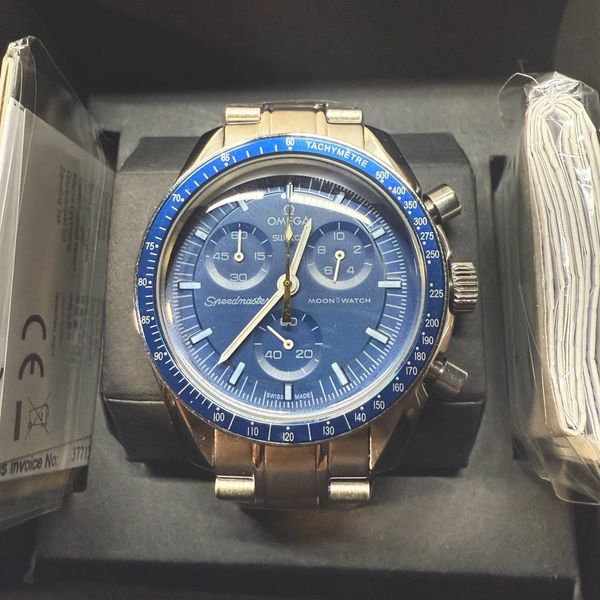 MoonSwatch Mission To Neptune Moonshine Metal Steel Mod omega SWATCH ...