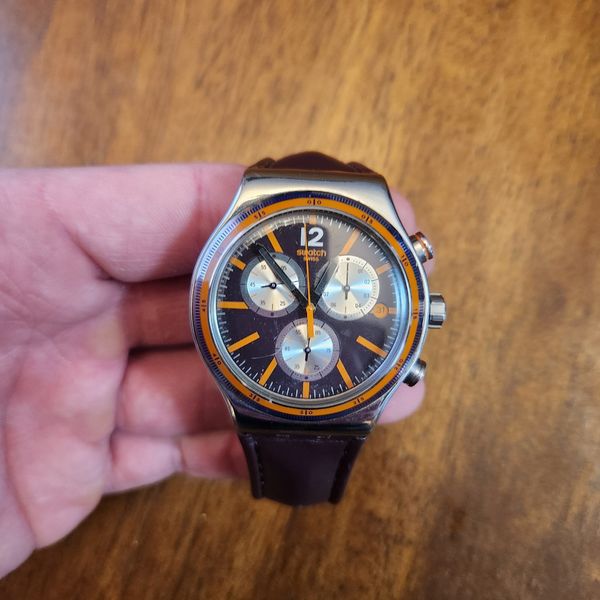 NOT TESTED SWATCH IRONY METAL SR936SW Stainless Steel K4144 CHRONOGRAPH ...