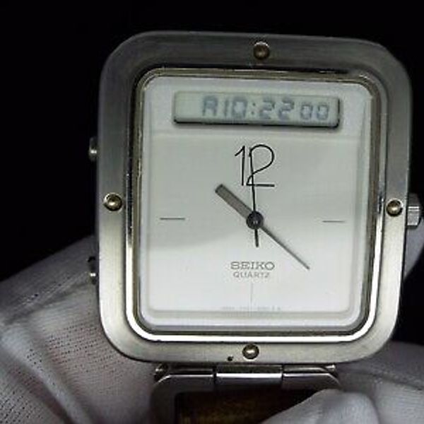 SEIKO VINTAGE DIGITAL WATCH BOND ERA 80s DIGI ANA H357-5240 DEAD RARE ...