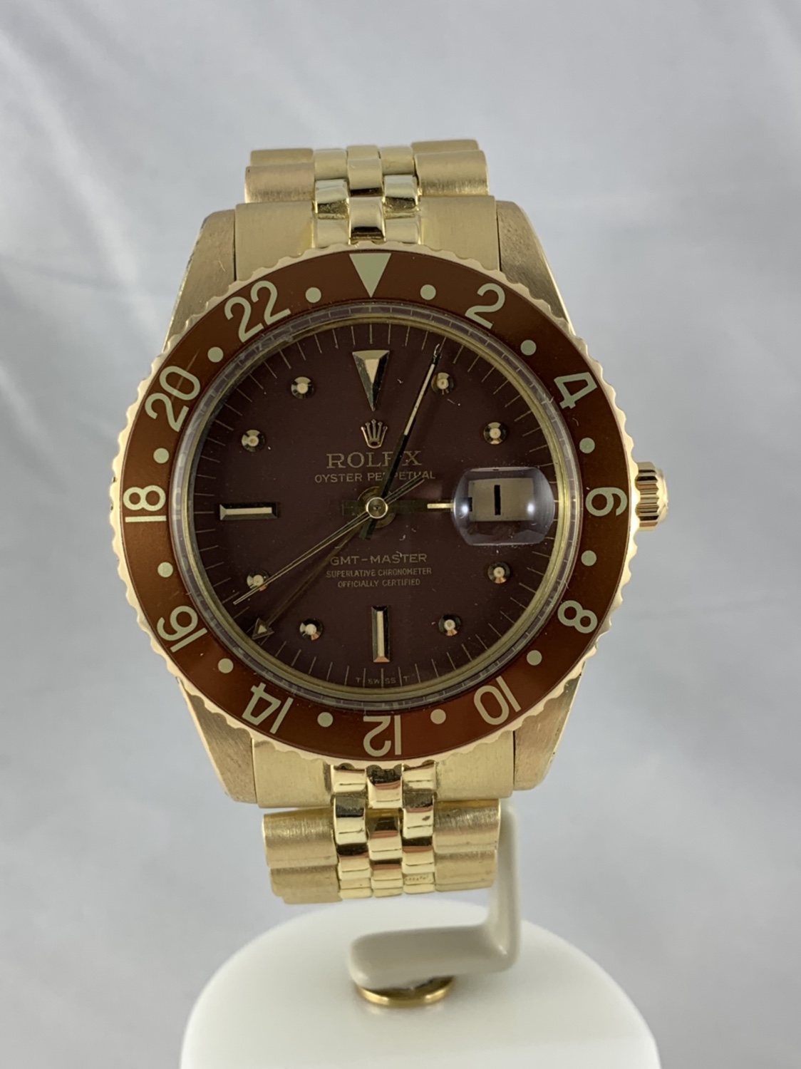1967 Rolex 1675 Gold NO CROWN GUARDS jubilee | WatchCharts Marketplace