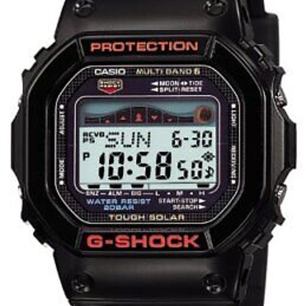 CASIO G-SHOCK G-LIDE GWX-5600-1JF Tough Solar Radio Watch Tide Graph ...