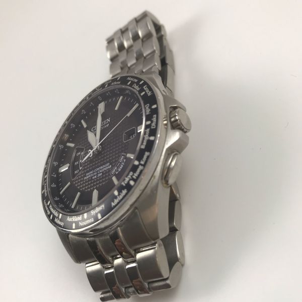 Citizen H145-S073553 Stainless Steel Date Eco Drive Solar Mens Watch ...