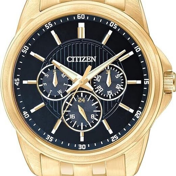 Citizen Chronograph Quartz Gold Tone Stainless Steel Men's Watch AG8342 ...
