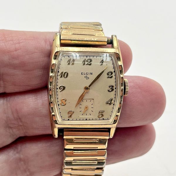 Vintage Elgin 17 Jewels Durapower Wrist Watch Gold Plated w/Original ...