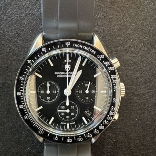 PAGANI DESIGN CHRONOGRAPH PD1701 BLACK DIAL SEIKO VK63 MOON 40MM ...