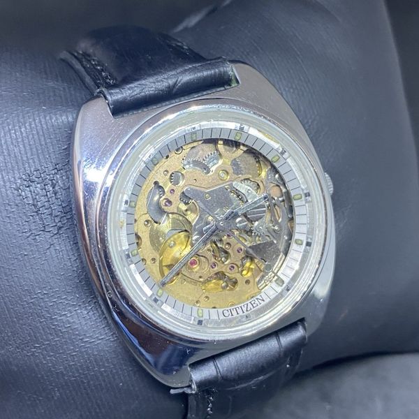 Vintage Citizen Skeleton Wristwatch 70's Automatic Menâ s Wrist Watch ...