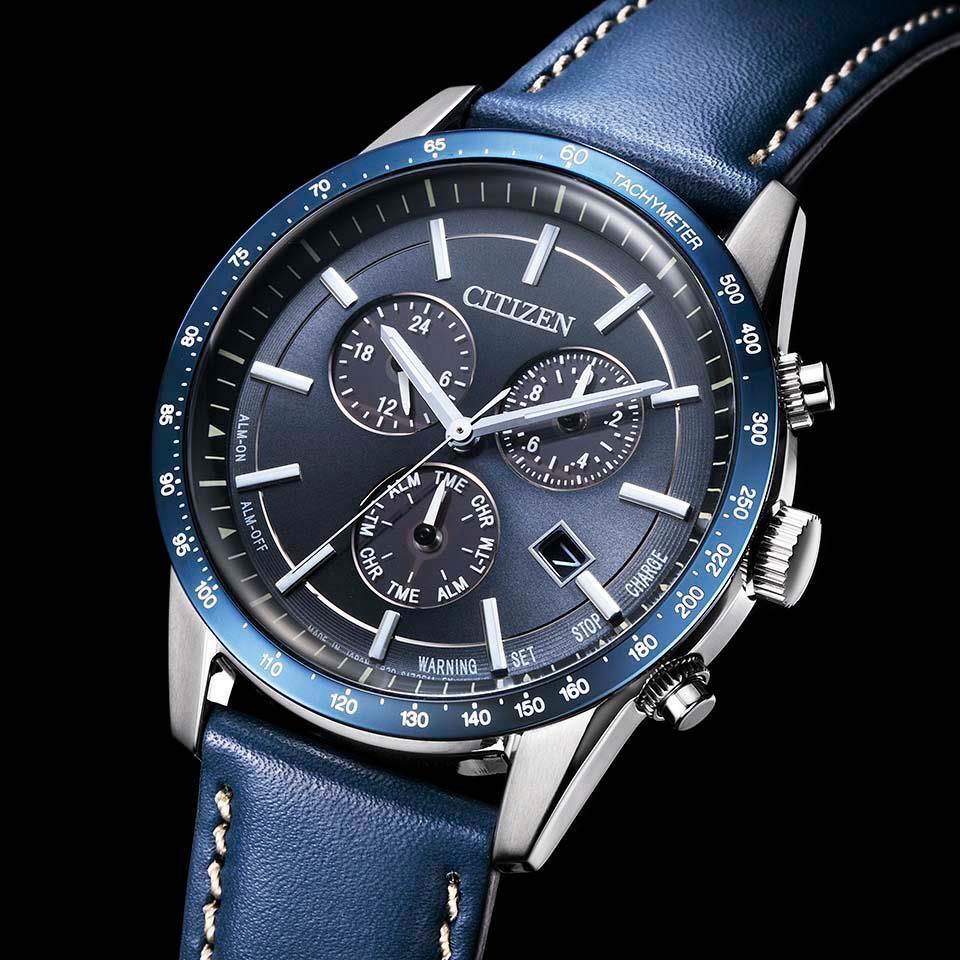CITIZEN COLLECTION BL5490-09M Chronograph Eco-Drive Solar Watch Blue ...