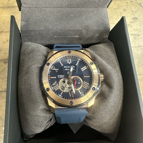 Bulova 98A227 Marine Star Watch 45mm Men's Automatic Watch - Two-Tone ...