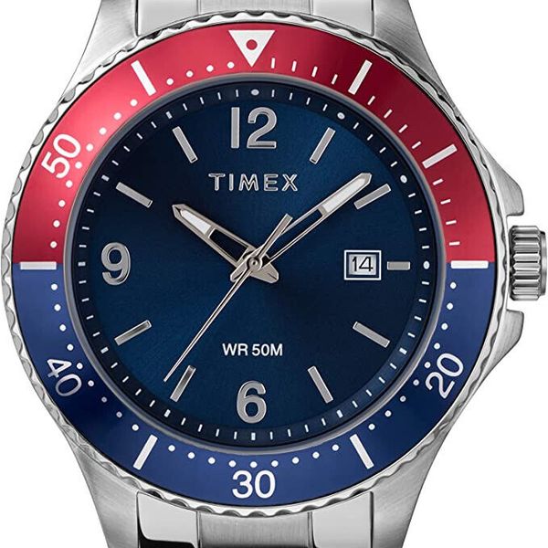 Timex Men's TW2U29000 Diver-Inspired 43mm Case Stainless Steel Blue Dial Watch | WatchCharts ...