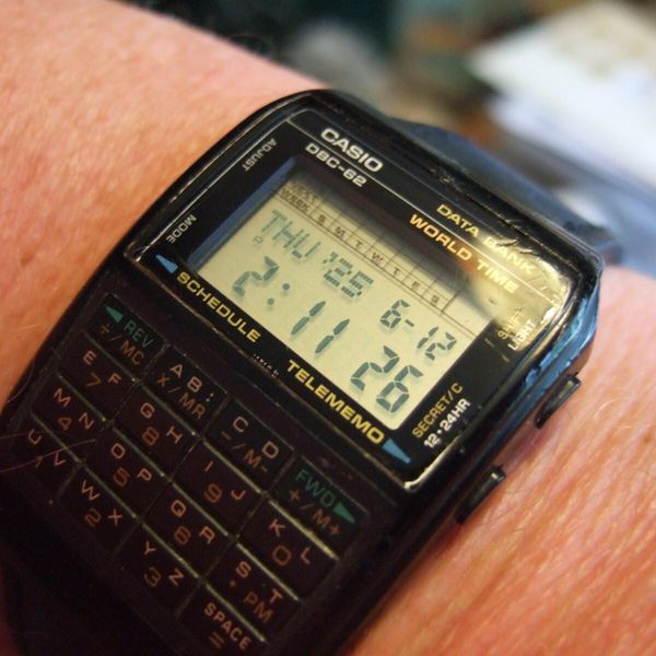 Vintage 1985 Casio DBC-62 [676] Digital Calculator World Time Data Bank ...