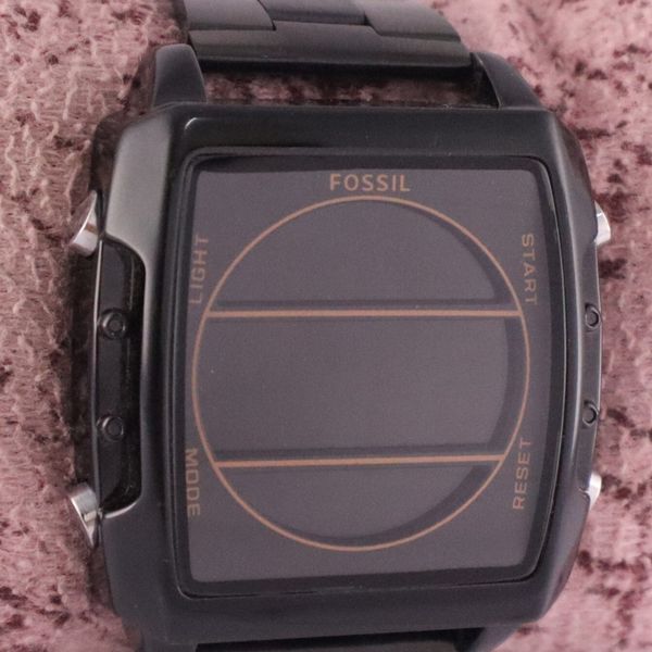 Luxury Fossil Men Digital Black Dial Quartz Wristwatch ''Elevate Your ...