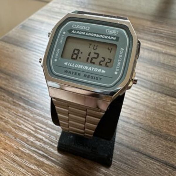 Casio A168WA-3AY Quartz Stainless Steel Unisex Digital Watch ...