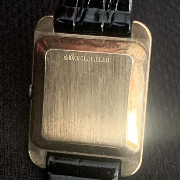 Omega De Ville Quartz Women Watch Vintage 10k Gold Filled Rectangle New ...