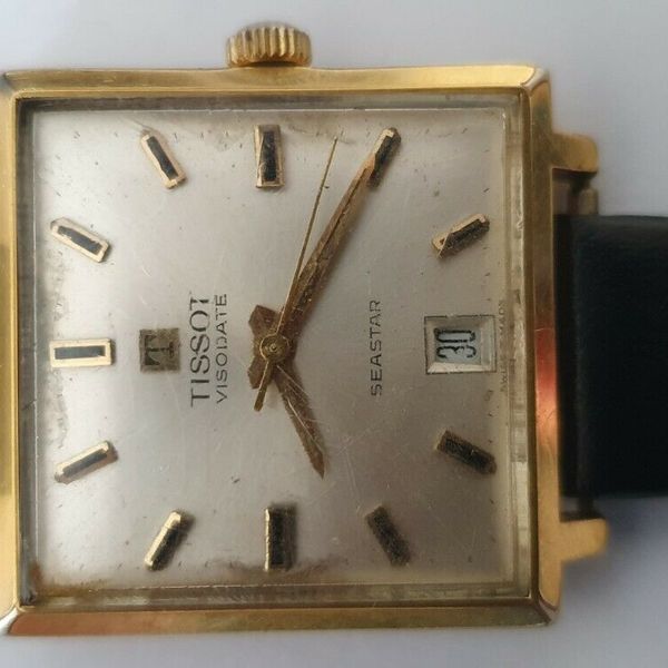 Vintage Tissot Seastar Visodate 1970's Mans Square Watch. | WatchCharts