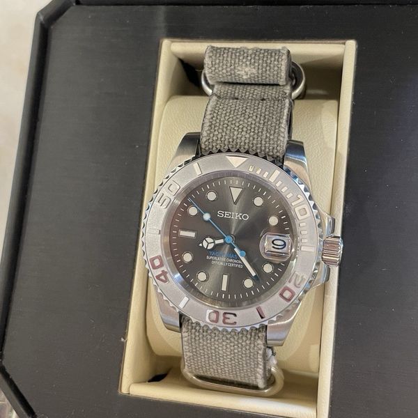 Seiko Mod NH35 Yacht 40mm 904L Auto, Regulated, Master, Grey, Sapphire | WatchCharts Marketplace