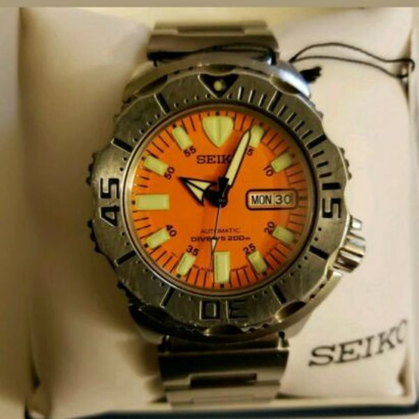 First Gen Seiko Divers Monster SKX781 Orange Automatic Stainless Steel ...
