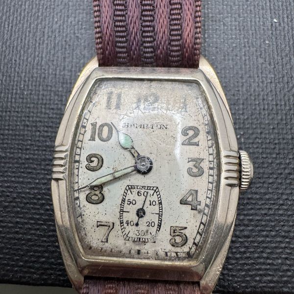 Vintage Hamilton Tonneau Watch Small Seconds Art Deco Style ...