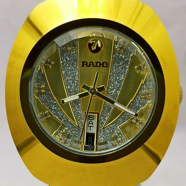 Beautiful Rado Diastar Golden Dial Automatic Day/Date Excellent Men's ...